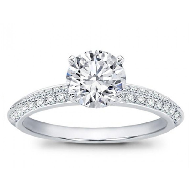 Pave Knife Edge Engagement Setting Ring – Joseph King Jewellery Pave Knife Edge Engagement Setting Ring – Joseph King Jewellery